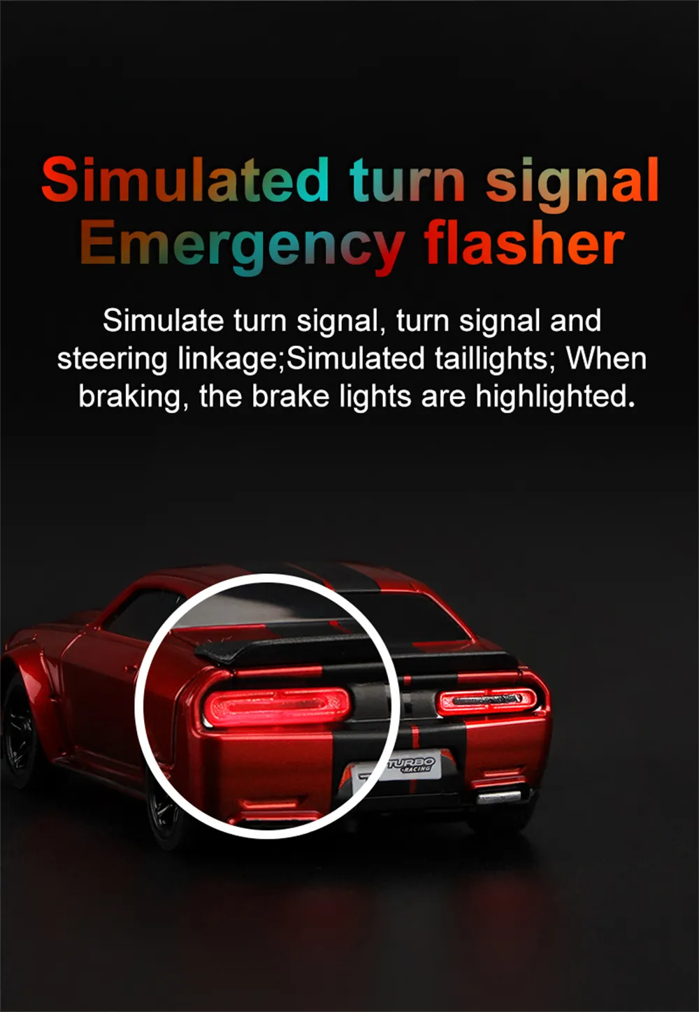 Turbo Racing C75 RTR 1/76 2.4G RWD Mini RC Car ports Truck LED Lights ...