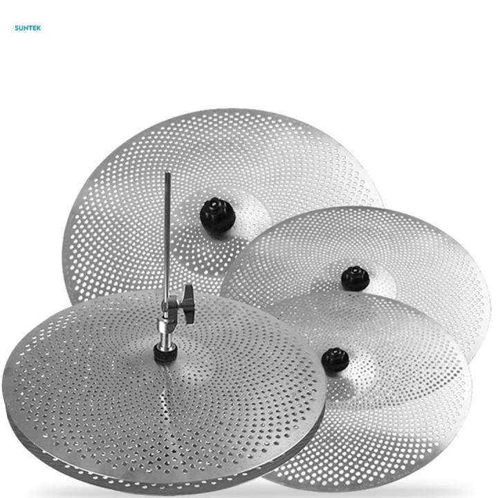5x Drummer Practice Quiet Cymbal Mute Cymbal Set Low Volume Cymbal Pack ...
