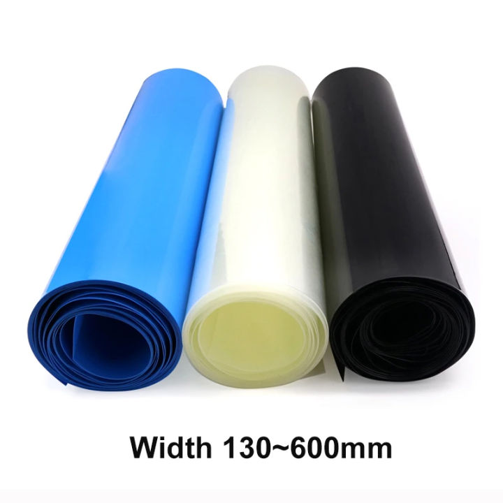 1/5m 18650 Battery Wrap Width 130mm ~ 600mm PVC Heat Shrink Tube Pack ...