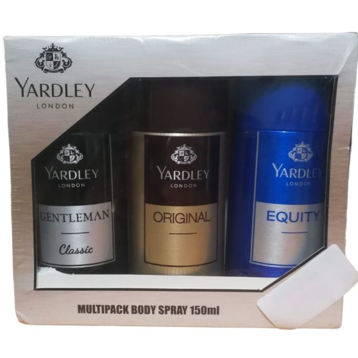 Yardley Body Spray Pack 3Pcs For Men - 150ml Bottles ( classic ...