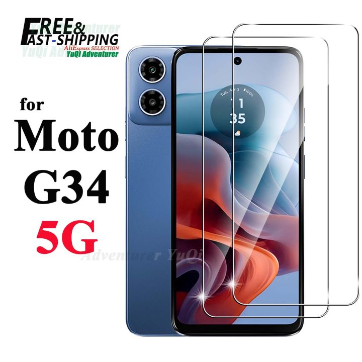 2/4 Screen Protector For Motorola Moto G34 5G Tempered Glass High ...
