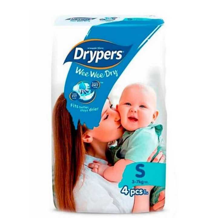 Drypers Wee Wee Dry Disposable Baby Diapers Small 4 Pcs | Daraz.lk