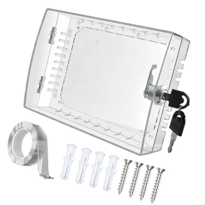 HX5F Large Clear Thermostat Locking Box with Key Prevents Unauthorized ...