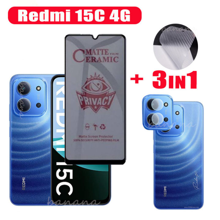 Redmi 15C 4G Privacy Tempered Glass For Redmi 15C Redmi 14C Redmi A5 A3 ...