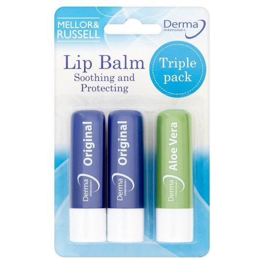 Derma Intensive+ Lip Balm Mega Value Pack of 3 Lip Balms (2 Original ...