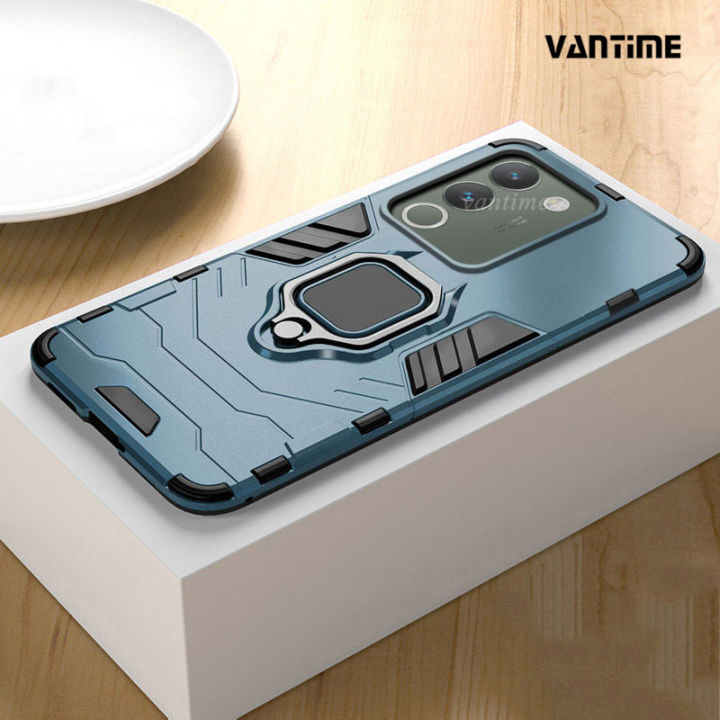 Vantime for Vivo V29e 5G Case Hard Shockproof Stand Holder Cover | Daraz.lk