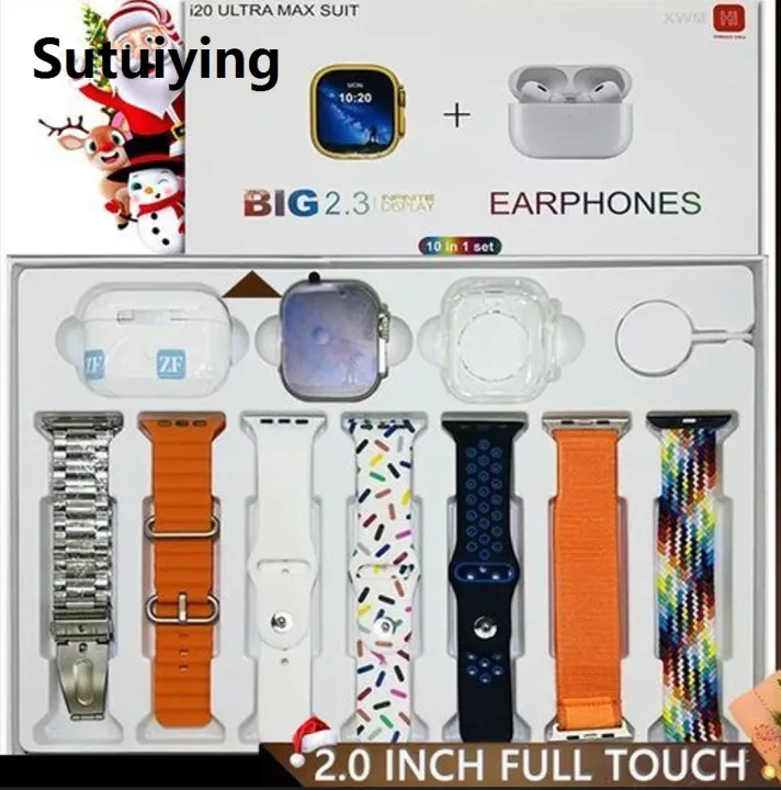Sutuiying HiWatch i20 Ultra Max Smart Watch + Airpods Pro Premium ...