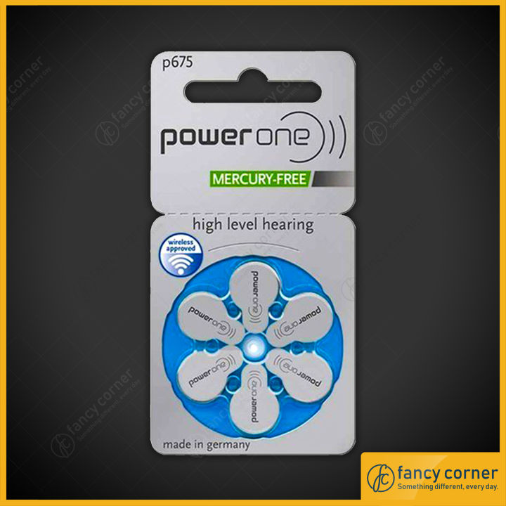 P675 Power one Hearing Aid Batteries P675 Battery Card - Made in ...