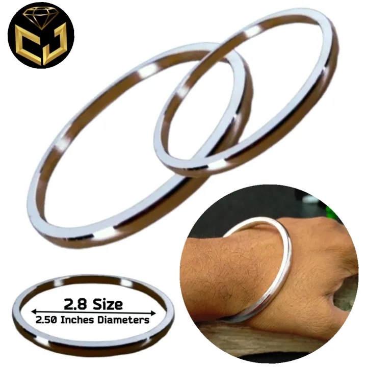 Stainless Steel Vijay Style New Trend Non-Fade Master Bangle Internal ...