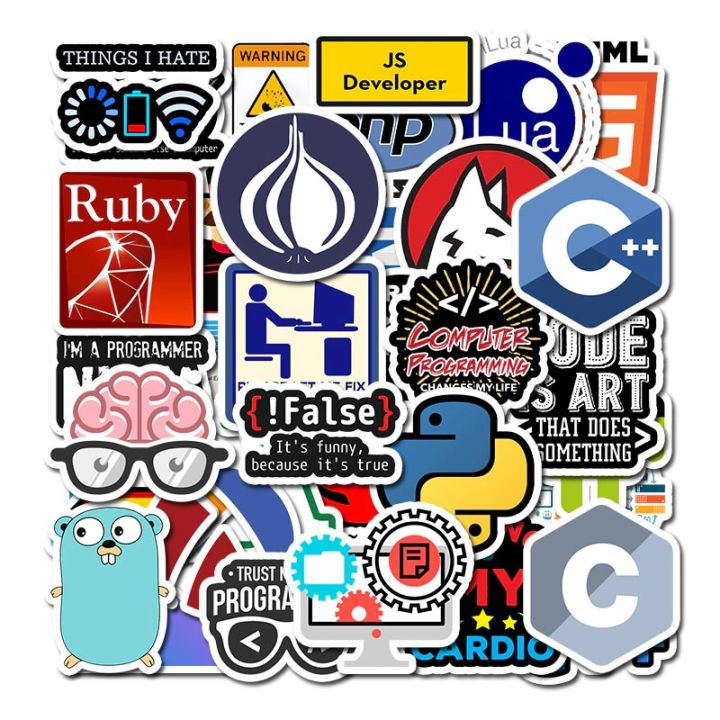 Programmer Stickers Laptop Decals For Developers Internet Java Stickers ...