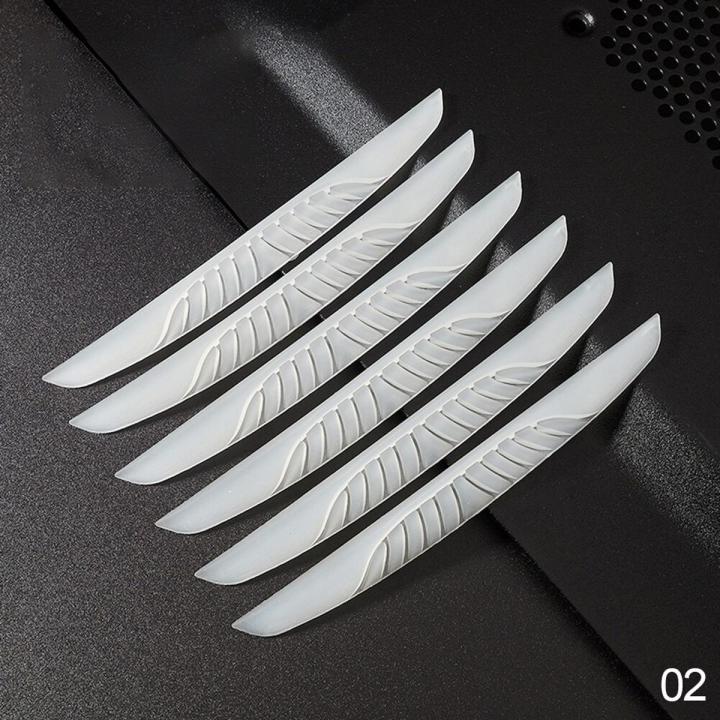 6Pcs Universal Luminous Car Door Edge Scrape Protective Strips Guard ...