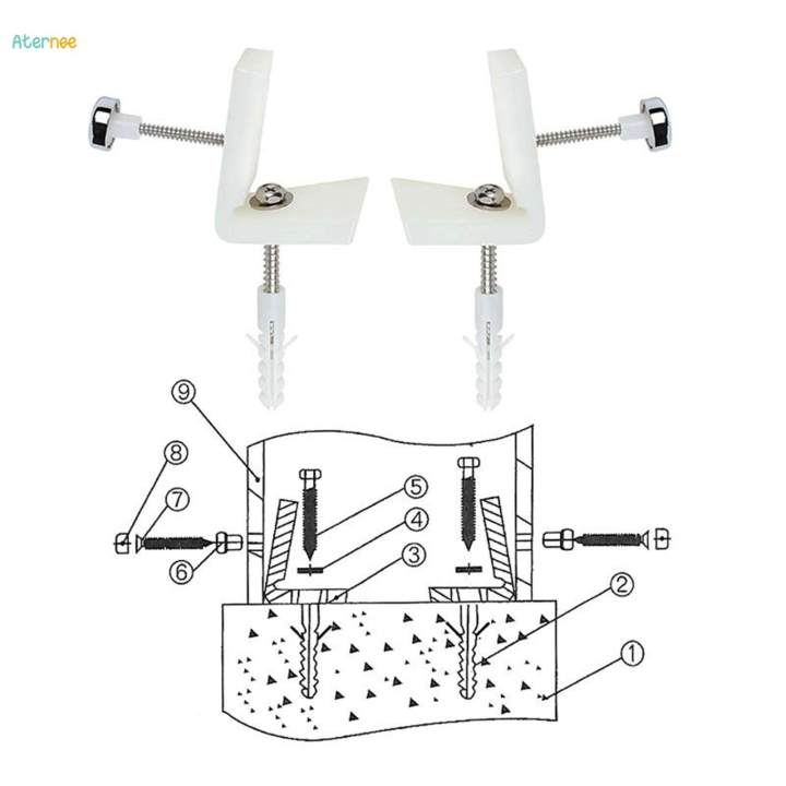 Semi Pedestal Fixing Kits Stable Universal Toilet Seat Foot Mounting ...