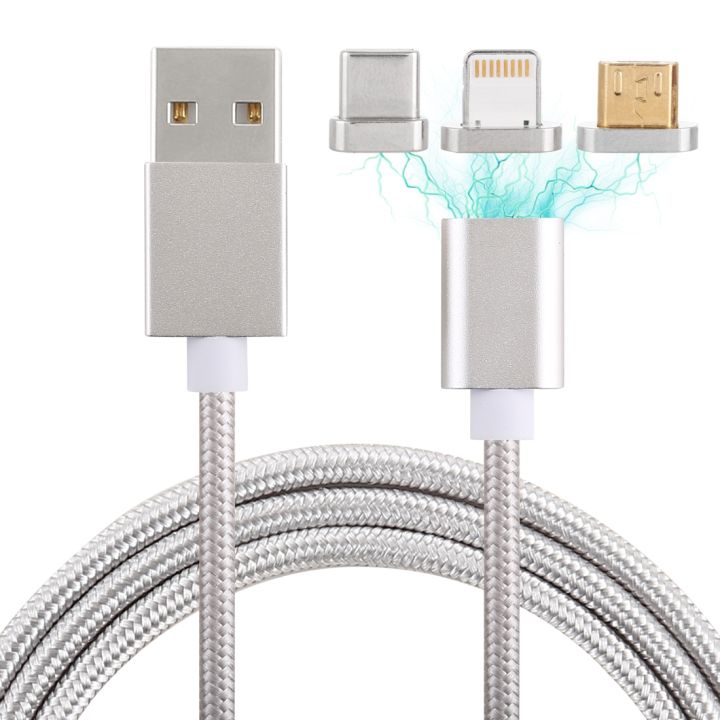 (COD Avail)1m 3 in 1 USB to Micro USB and 8 Pin and USB-C / Type-C ...