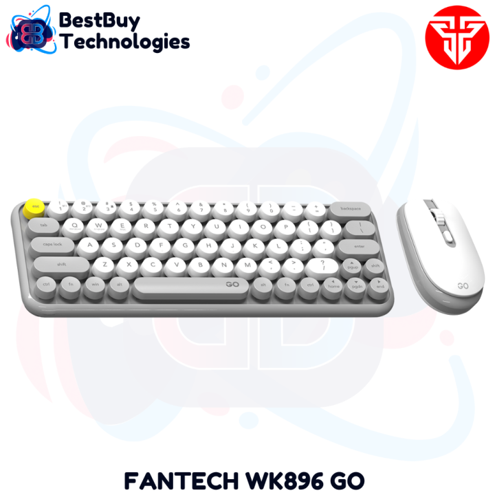 FANTECH WK896 GO MOCHI WIRELESS MULTI DEVICE KEYBOARD AND MOUSE COMBO ...