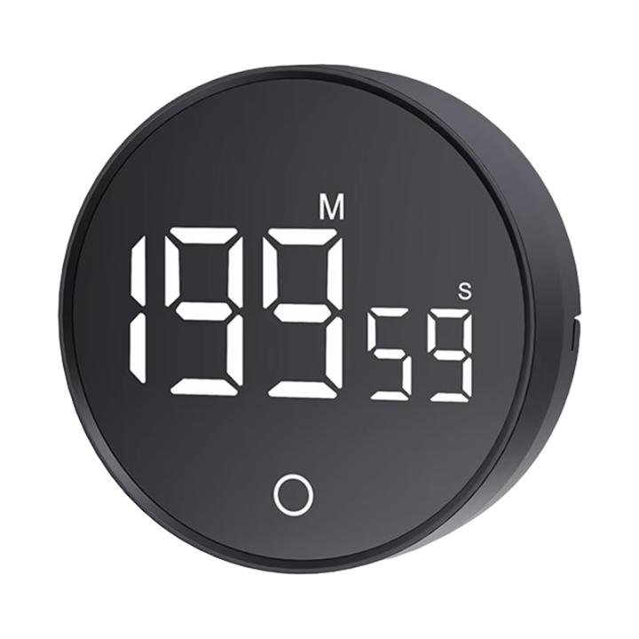 Black Kitchen Magnetic Manual Digital Timer - Countdown Clock with ...