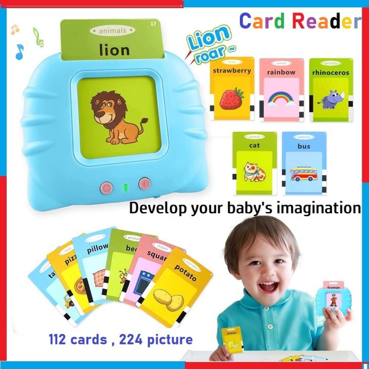 English Card Reader Early Education device Double Sided Cards Machine ...
