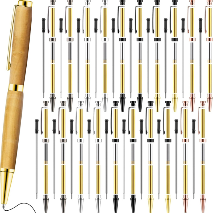 20pcs 7mm Slim Pen Set with Refills Wood Rotary Pen Kit Lathe Turning ...