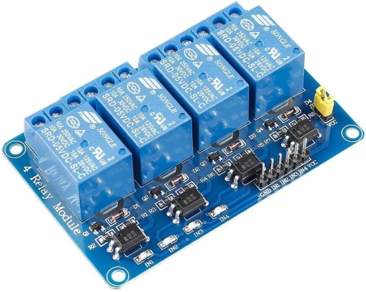 Relay Module Four Channel 5V 10A 4 Channel Relay Module for Arduino ...