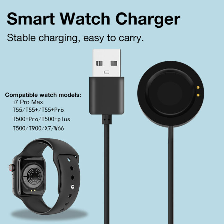 Smart Watch Charger For T500/ i7 Pro Max/ T500 + Max/ X6/ X7 Watch ...