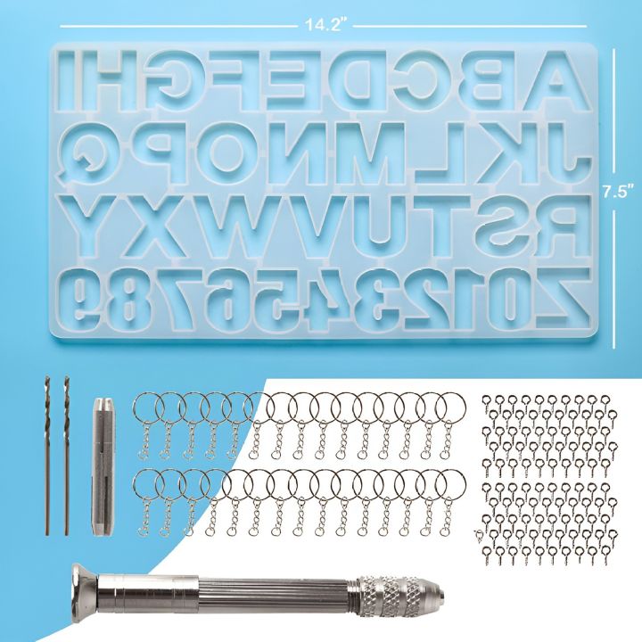 Alphabet Letter Resin Molds Kit,Letter Silicone Resin Mold for Epoxy ...