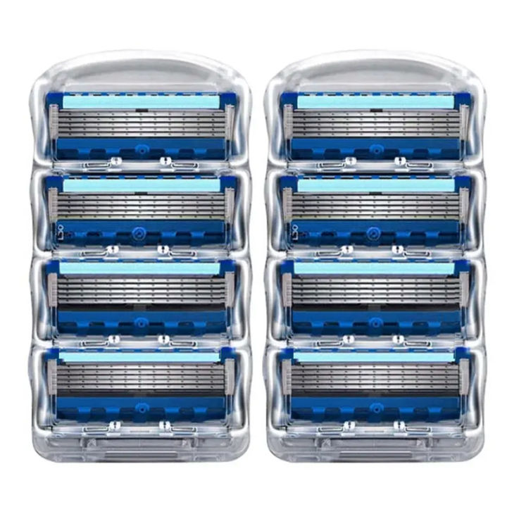 New style 8 PCS Razor For Men Five Layers Blade Without Holder ...