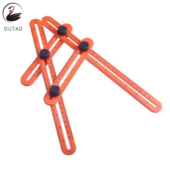 Abs Plastic Movable Four-Fold Ruler Multifunctional Measuring Angle ...