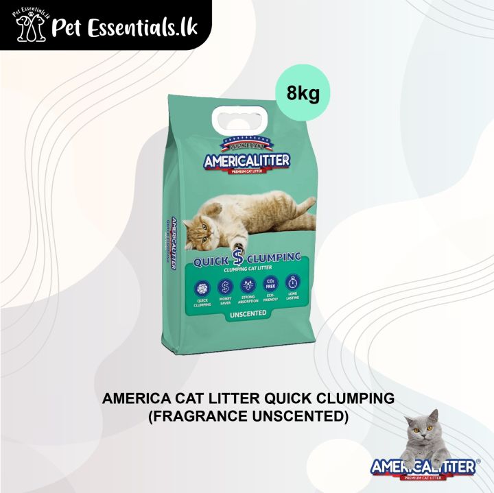 America Cat Litter Quick Clumping 8KG 10L Unscented | Daraz.lk