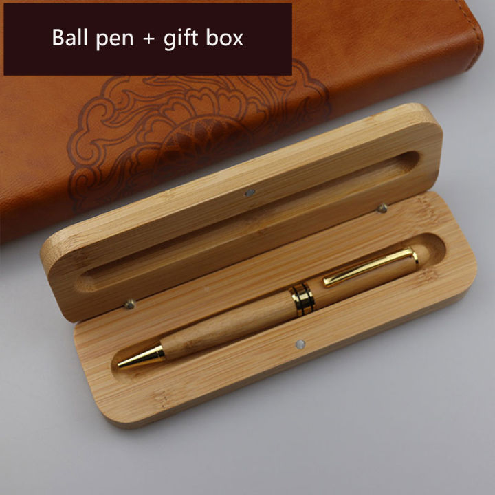Bamboo Ballpoint Pen Box Case Custom Pen Favors Father's Day Back To School Gift | Daraz.lk