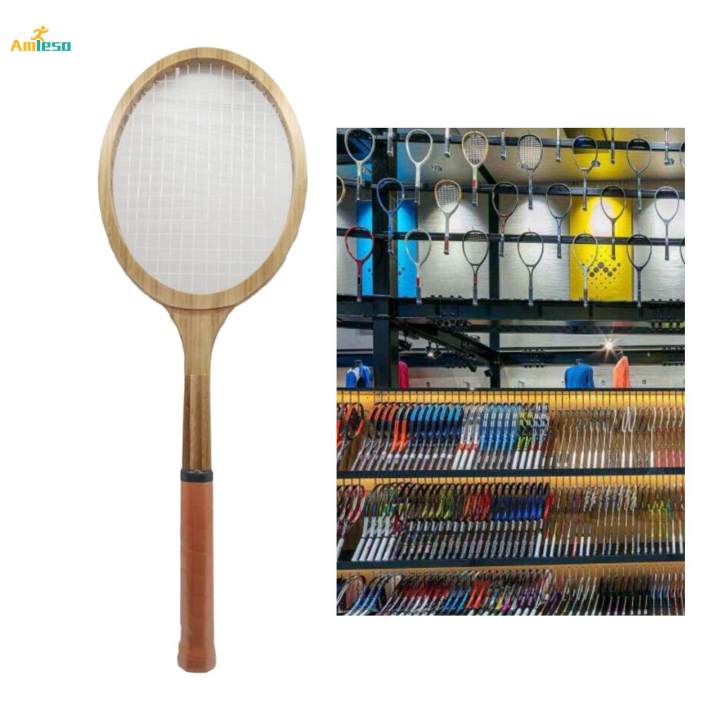Wooden Tennis Rackets Junior Display Retro Style Tennis Racquets Tennis ...