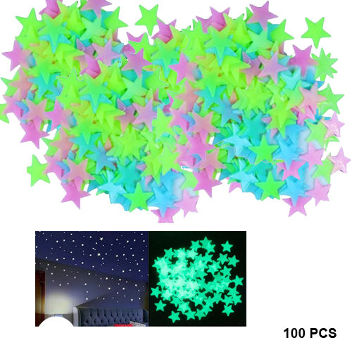 High Quality Radium 90 Pieces Stars stickers in Dark Toys Luminous Star ...