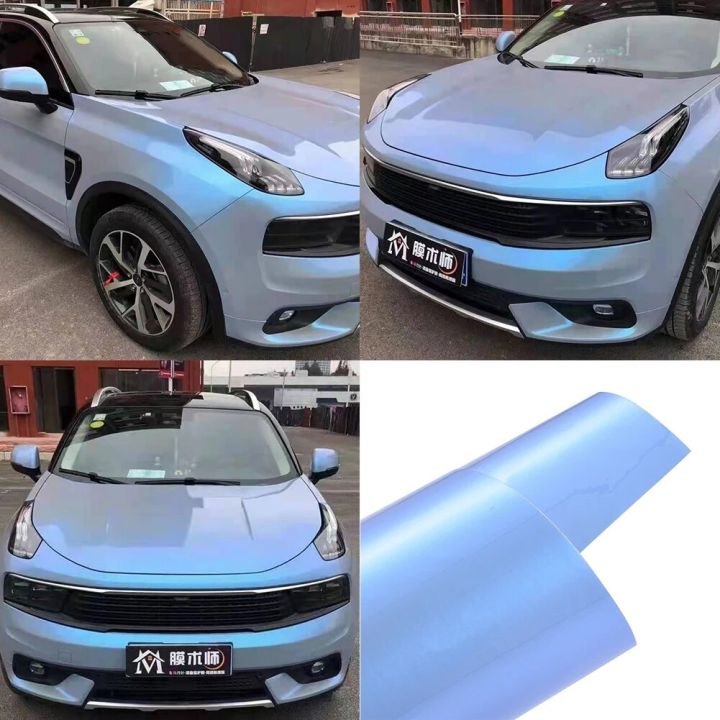 Phantom Grey Blue PVC Vinyl Sticker Car Wrap Film Matt Chameleon Decals ...