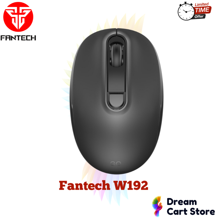 FANTECH W192 (Black) GO WIRELESS MOUSE SILENT SWITCH OFFICE MOUSE ...