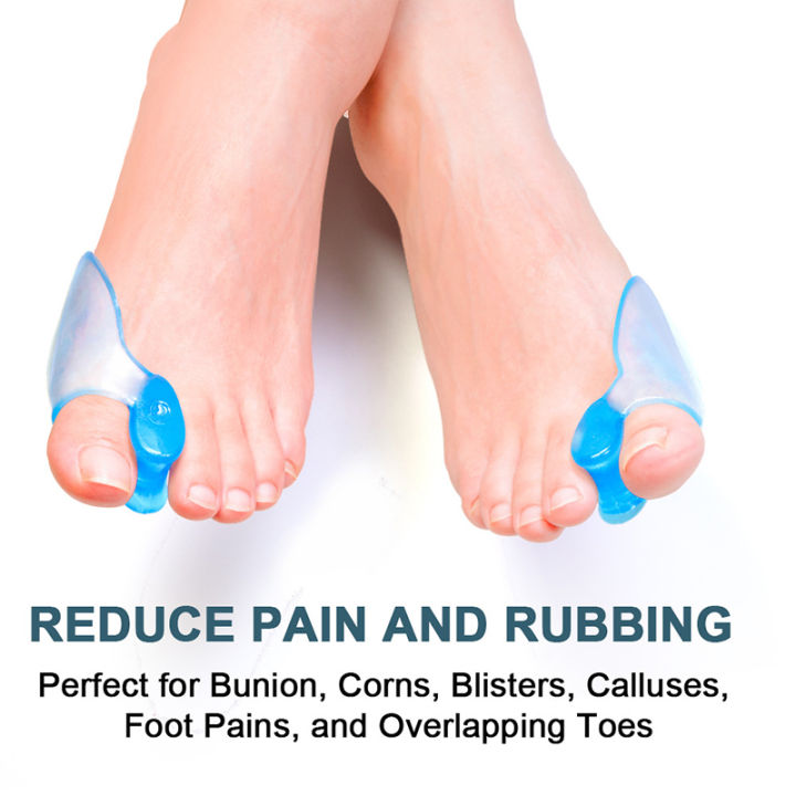 1 Pair Big Toe Separator Bone Corrector Straightener Silicone Gel Foot ...