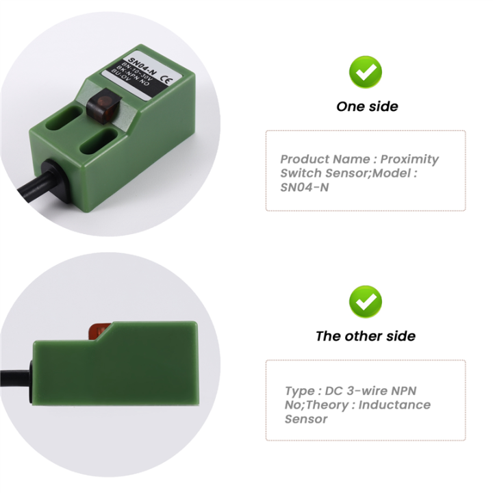 SN04-N DC 10-30V NPN 3-wire 4mm Approach Sensor Inductive Proximity ...