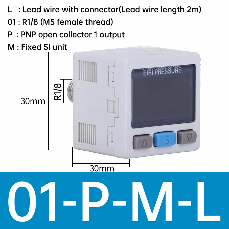SMC Type ZSE / ISE30A / AF Pneumatic High-Precision Digital Display Pressure Electronic Switch ...