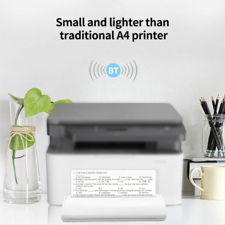 A4 Portable Thermal Printer BT Printer Built-in Battery Test Paper ...
