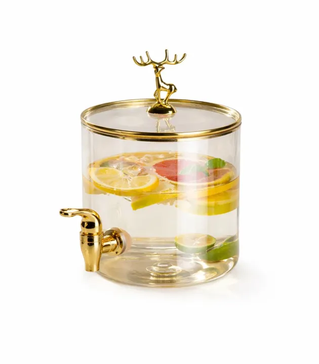 2.6L Borosilicate Glass Beverage Dispenser | Daraz.lk
