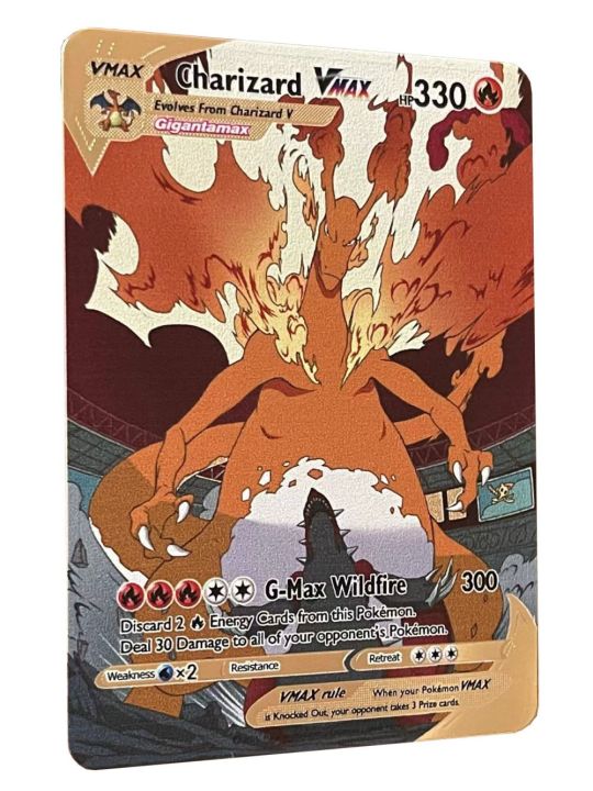 【DIV MALL】Vmax Charizard DIY GX Mega Pokemon Cards in English Iron ...