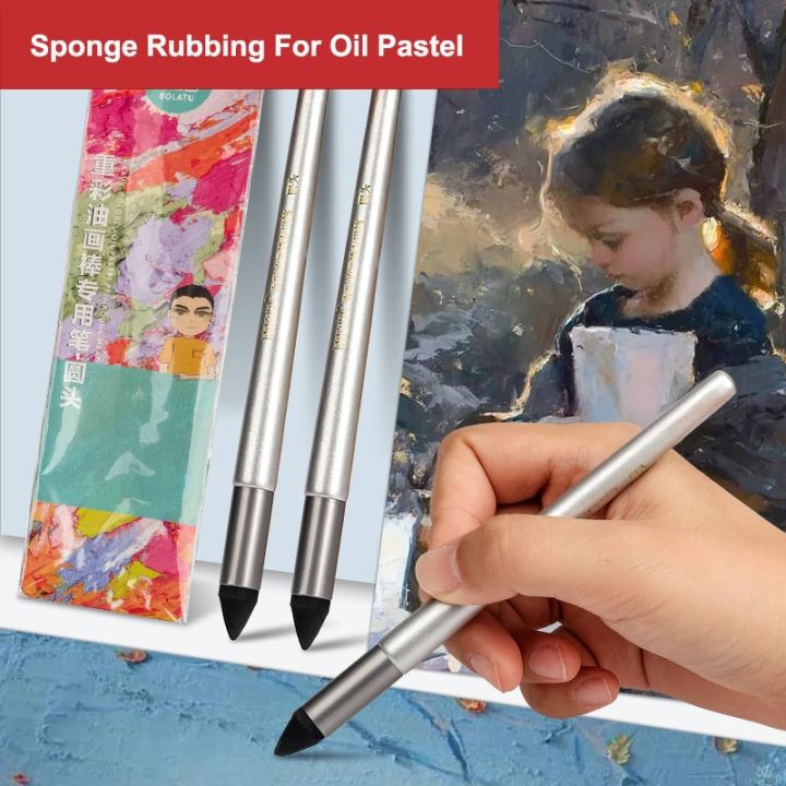 1PC Blending Sponge Pen For Oil Pastel Washable Sketch Rubbing Brush ...