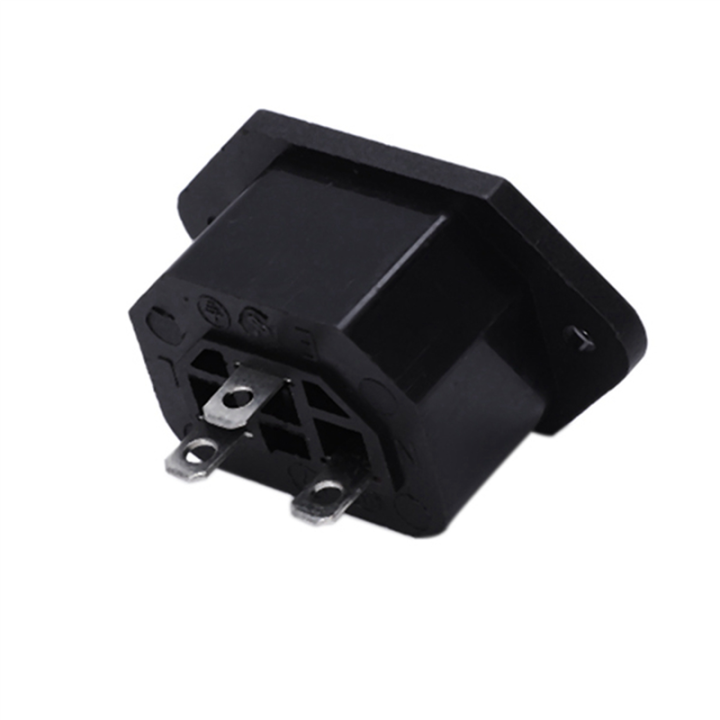 4X AC 250V 10A IEC 320 C13 Panel Mount Plug Connector Socket Black ...