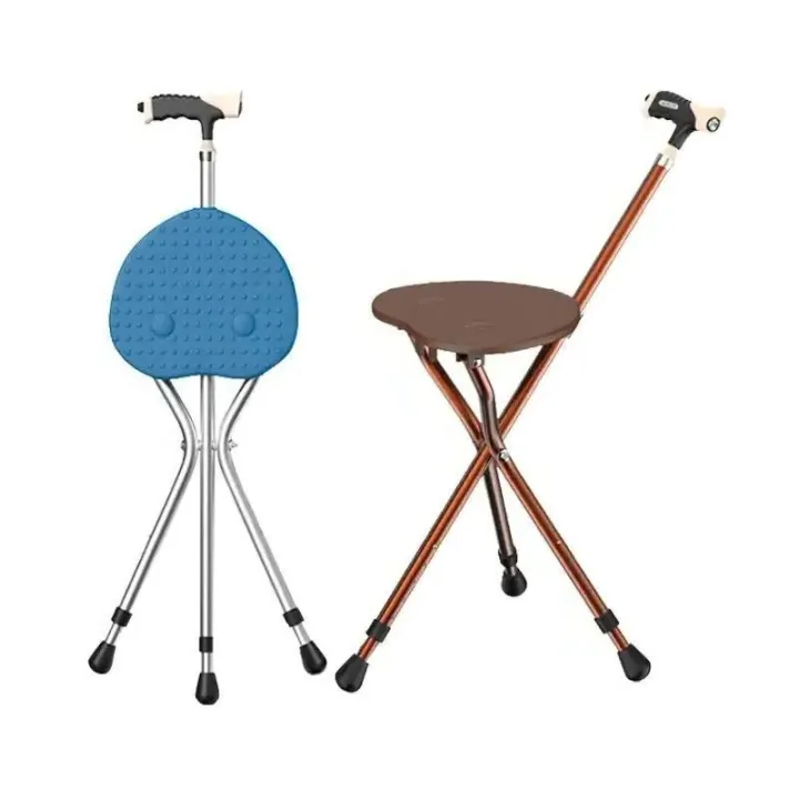 NEW Portable Folding Stool for the Elderly Three-Leg Ultra-Light Crutch ...