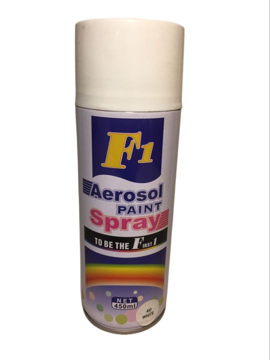 F1-Aerosol Paint Spray 450ml , Paint Spray multi color , White ,Black ...