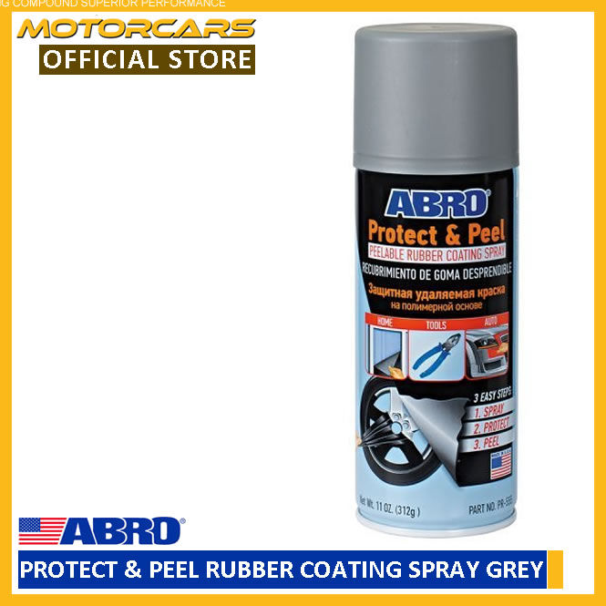 Abro Protect Peel Rubber Coating Spray - Grey for car (Abro Brand Made ...