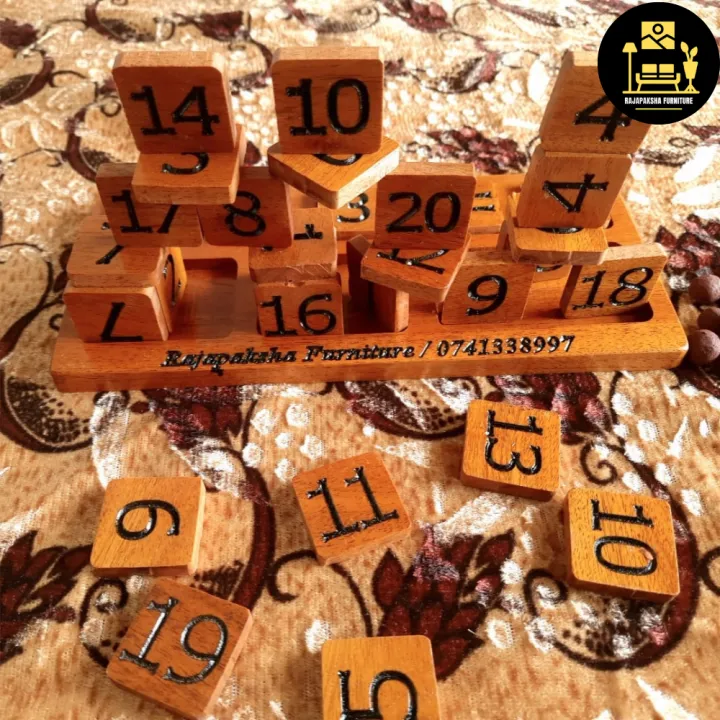 Wooden Number Board – Counting & Math Educational Toy for Toddlers and ...