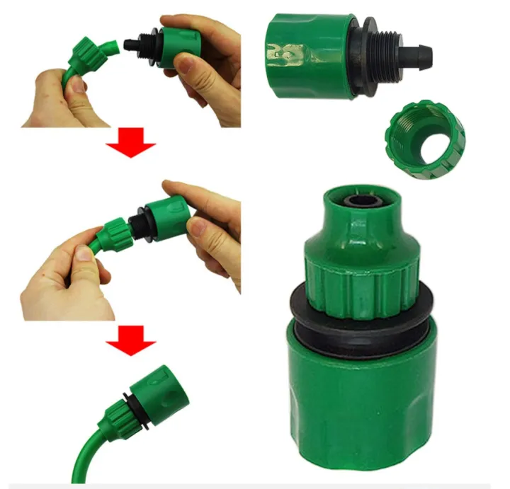Quick Coupler 16mm hose connector with non return valve (2PCs). Garden ...