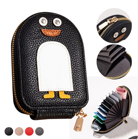 Cartoon Penguin Credit Card Holder Cute Wallet Multi-card Storage Bag ...
