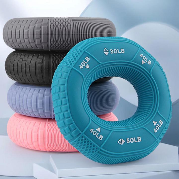 Silicone Hand Grip Trainer Ring Wrist Strength Training Five Finger ...