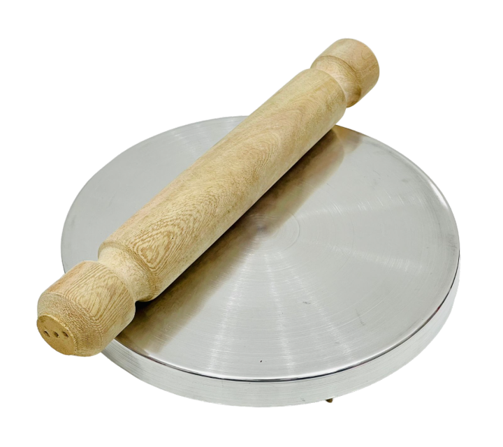 Aluminium Insulated Chapati / Roti Board With Rolling Pin | Daraz.lk