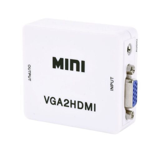 VGA TO HDMI Adapter Box For PC Laptop HDTV 1080P Video Audio VGA2HDMI ...