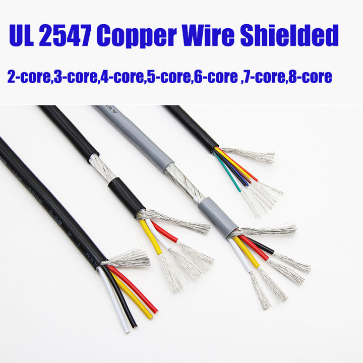 2/3/4/5/6/7/8-Core UL2547- 28AWG Shielded Audio Headphone Cable 300V 80 ...